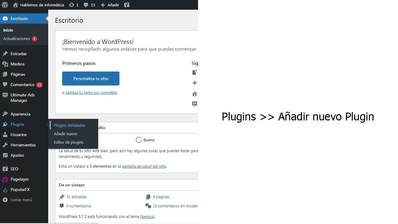 Insertar un código en Wordpress - Hablemos de informática