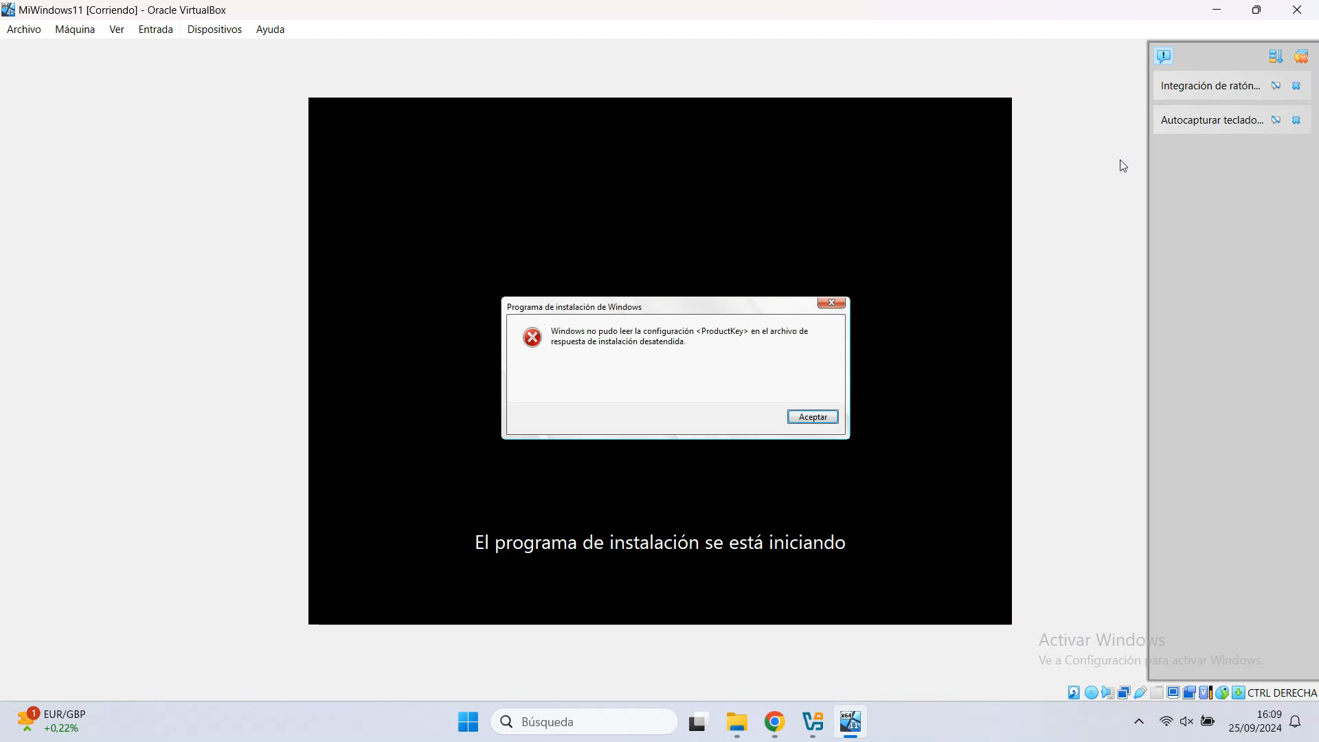 Error de licencia al instalar Windows 11 en VirtualBox - Hablemos de informática